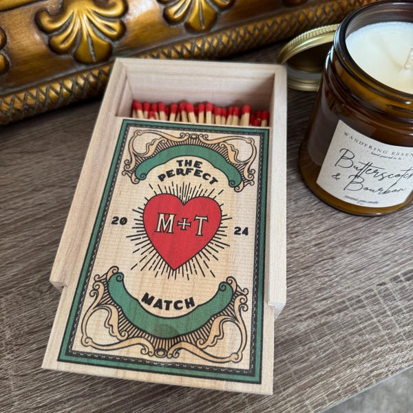 Personalised Couples Large Matchbox - Etsy