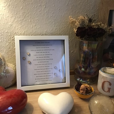 Memory Poem, Frame, A Letter From Heaven, Poem Picture, Shadow Box ...