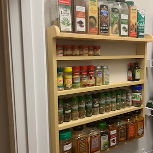 Customizable Countertop Spice Rack, Fixed Shelves, Assorted Wood Types ...