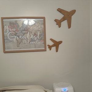 Airplane Wall Decor, Wooden Planes for Kids Room, Kids Wall Hanging ...