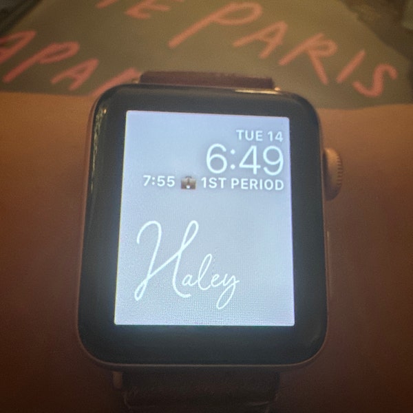 Personalized Apple Watch Wallpaper | Monogram Smartwatch Background ...