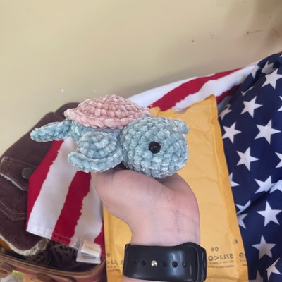 Crochet Velvet Flower Turtle - Etsy