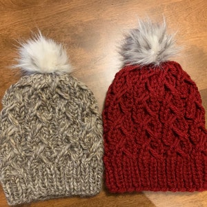 THE EVERWEAVE BEANIE Knitting Pattern, Knit Hat Pattern, Super Bulky ...