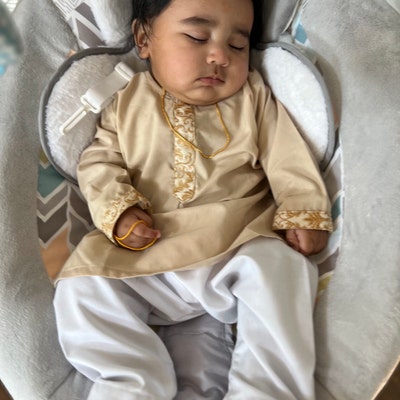 Rust Silk Koti Waistcoat Baby Kids Ramadan, Eid, Kurta Pajama, Shalwar ...