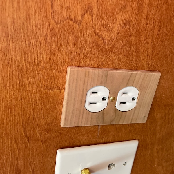 Wood Outlet Cover Plate/duplex - Etsy