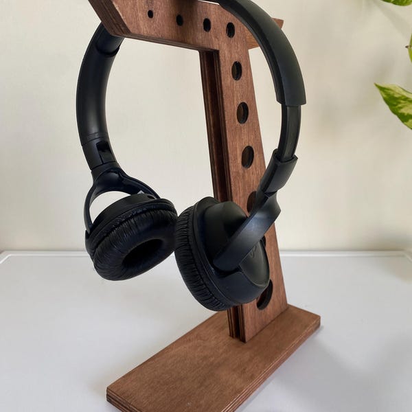 Digital Product Music Note Style Headphones Stand DXF AI SVG 1/4, 6mm ...