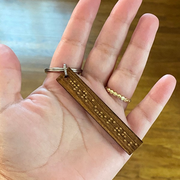 Custom Braille Keychain Secret Message Gift Personalized Braille ...