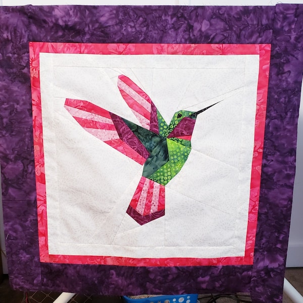 Hummingbird Foundation Paper Pieced Pattern - FPP Rainbow Mini Quilt - Etsy