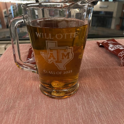Custom Pitcher Etched Glass Pitcher Housewarming Gift, Personalized ...