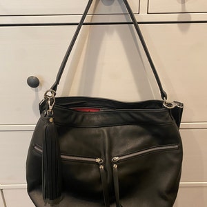 Black Leather Bag Soft Leather Bag Slouchy Leather Bag Large Women ...