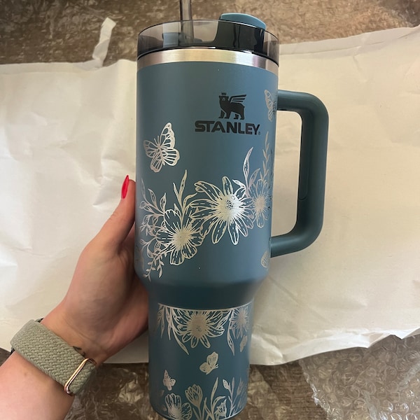 Western Highland Cow Engraved Stanley Quencher 40oz Tumbler - Stanley ...