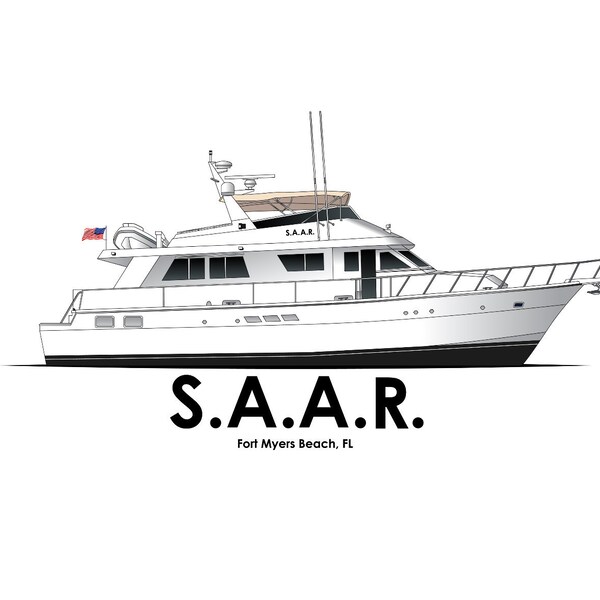 Custom Boat Drawing Boat Vector Line Art Draw Your Boat Your Boat ...