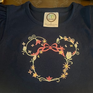 Floral Minnie Spring Wreath Machine Embroidery Design. Perfect for ...