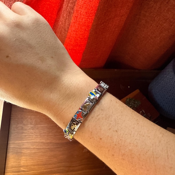 THEMED & SIZED Italian Charm Bracelet, Vintage Italian Charm Bracelets ...