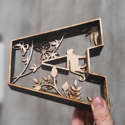 LETTERS Laser Cut Files DXF Alphabet SVG File for Glowforge, Laser Cut ...