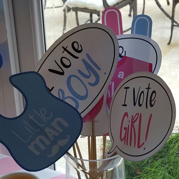 Gender Reveal Baby Shower Photo Props - Buck or Doe Baby Printable ...