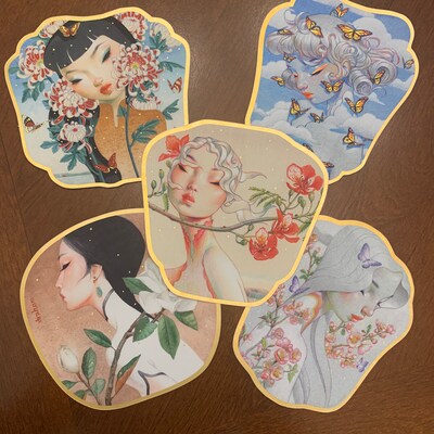 Golden Fan Sticker Set - Etsy