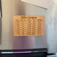 Kitchen Conversion Chart Refrigerator Magnet - Etsy Canada