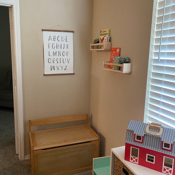 Alphabet Hanging Canvas | Kids Room Signs | Canvas Hanging | Playroom ...