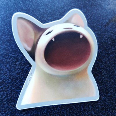 Pop Cat Cute Vinyl Sticker for Laptops, Water Bottle, Planner, Phone - Etsy