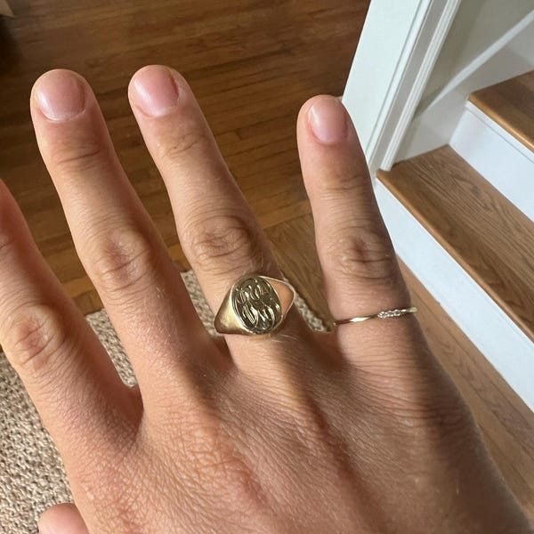 14k & 18k Gold 3D Engraved Signet Ring / Custom Design Signet Ring / 3D ...