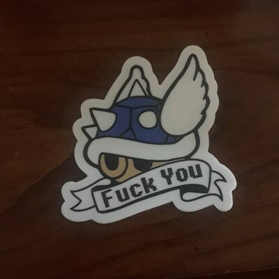 Blue Shell Vinyl Sticker Mario Kart Nintendo - Etsy