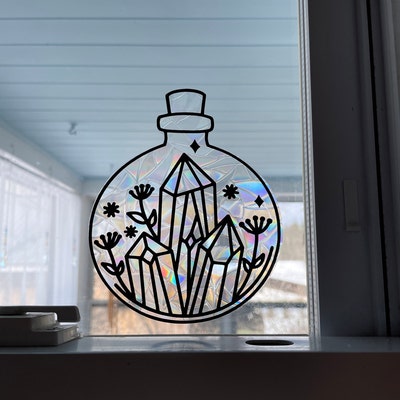 Witchy Window Clings Rainbow Window Clings - Etsy