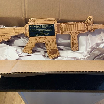 Rifle Plaque M4 With Personalized Plate Military Plaques Personalized ...