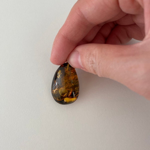 Amber Gold Ring 14k 585 or Silver 925 Ring Natural Baltic White Amber ...