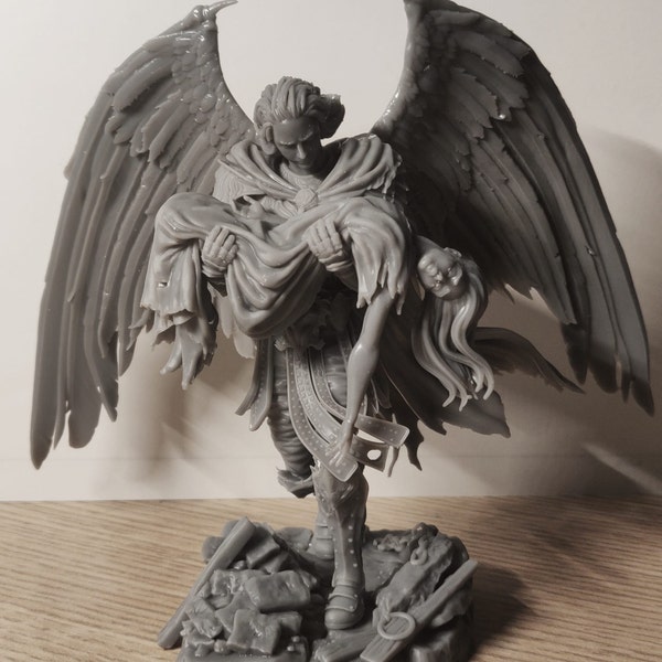Ishim, the Fallen. Exquisite 3D Printed Angel Figure, Sculpted by ...