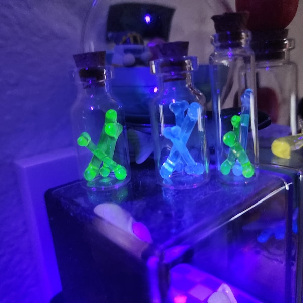 Uranium Glass Rod in a Bottle - Etsy