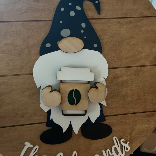 Gnome Welcome Sign/18 in Welcome Sign/home Decor/interchangeable Gnome ...