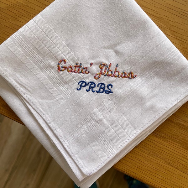 Custom Handkerchief - Personalized Handkerchief - Embroidered ...