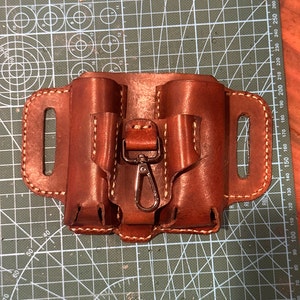 PDF & DXF Leather EDC Puch Belt Case Pattern Hip Bag Pattern Leather ...