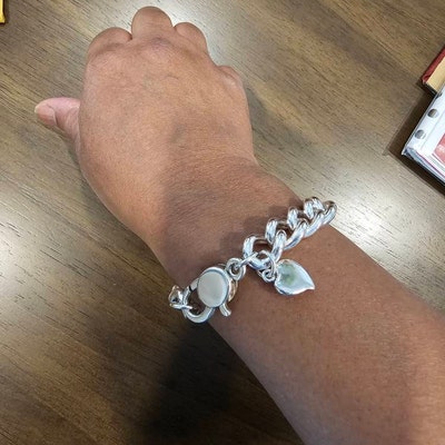 Chunky Chain Bracelet for Women Chunky Silver Bracelet Curb Solid Chain ...