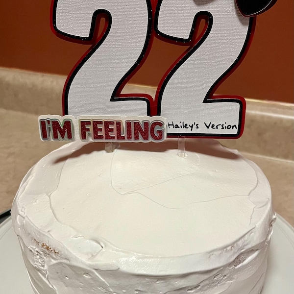 Feeling 22 Cake Topper Customizable Name - Etsy
