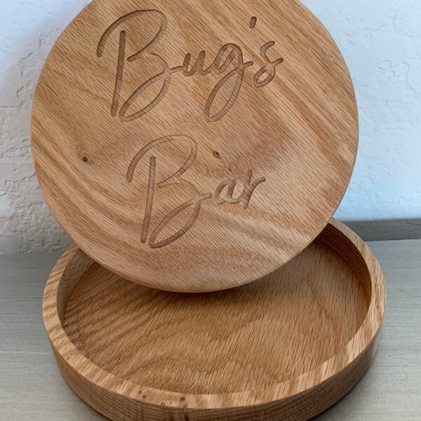 Tequila Margarita Salt Rimmer / Container, Oak Barware, Customization ...