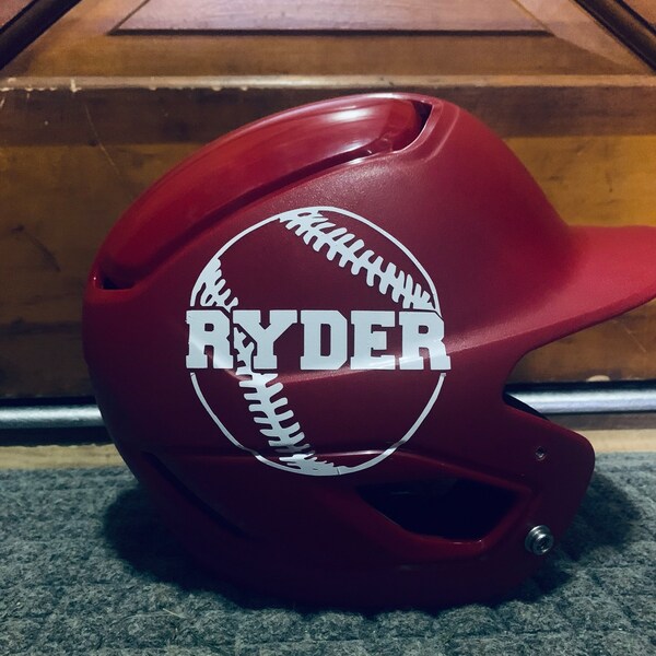 Baseball Helmet Decal / Baseball Helmet Sticker / Baseball Helmet ...