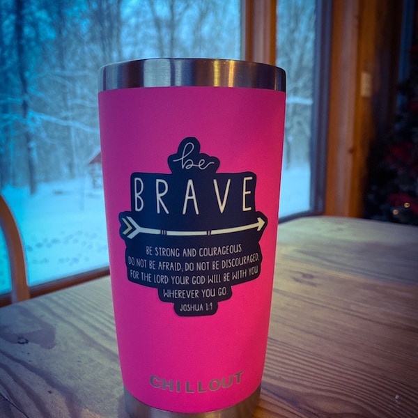 Christian Stickers | Faith Decals | Religious Art | Be Brave - Etsy