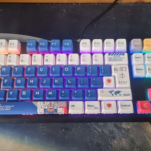 Kawaii Gaming Anime Chiikawa Usagi Inspired Keycaps PBT 132 Set MOA ...