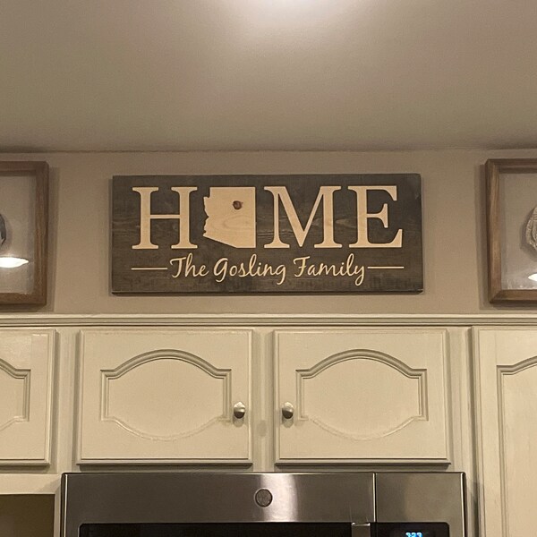Arizona Home Sweet Home, Arizona Wall Art, Arizona State Decor, Arizona ...