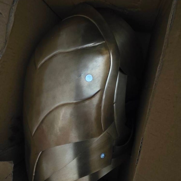 Medieval Shoulder Armor Pauldrons - Knight's Steel and Leather - LARP ...