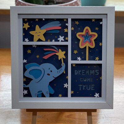 3D Moon Phases and Sun Shadow Box, Celestial Shadow Box, Stars 3D SVG ...