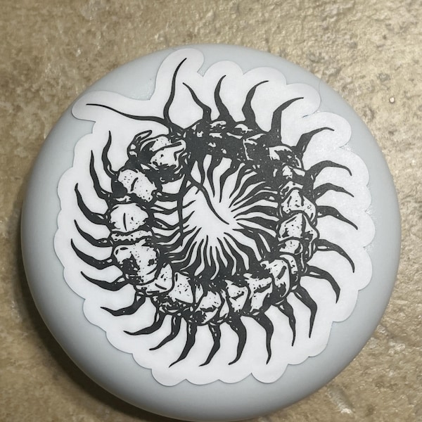 Creepy Centipede Sticker - Gothic Insect Design for Horror Enthusiasts ...