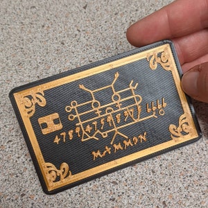 Obey Me Mammon goldie Credit Card - Etsy
