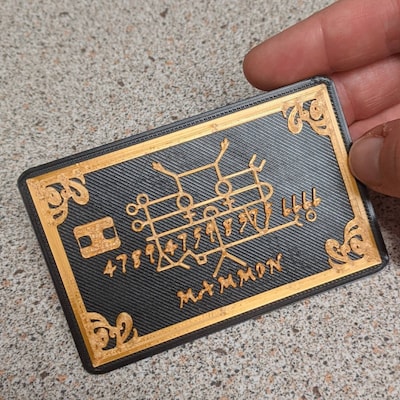 Obey Me Mammon goldie Credit Card - Etsy