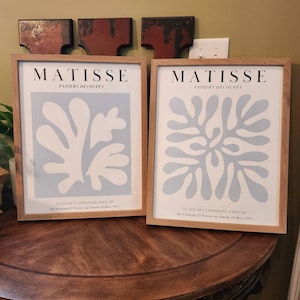 Blue Matisse Print Set Printable Wall Art Blue Print Set Gallery Wall Set of 3 Prints Preppy ...