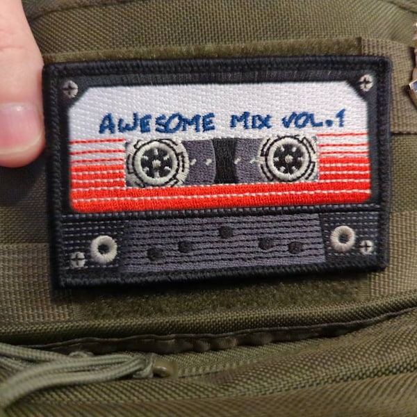 Awesome Mix Tape Cassette Retro Old School Patch - Etsy
