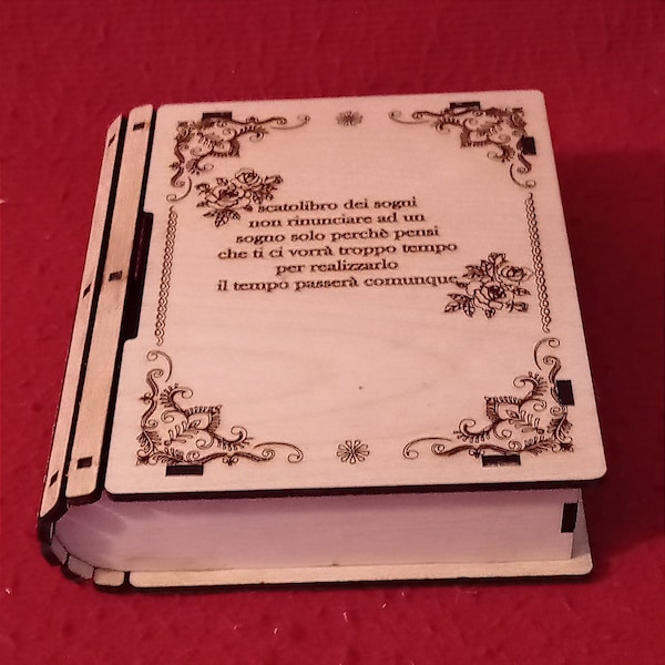 Slider Book Box Laser Cut Svg Files, Wood Gift Slider Book Box, Vector ...