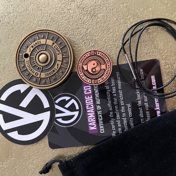 Tarot Wheel-unique Tarot Deck Coin, Fully Functional Spinning Tarot ...